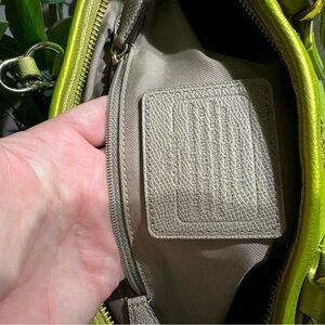 Coach | Bags | Iridescent Neon Green Leather Medium Coach Purse | Poshmark